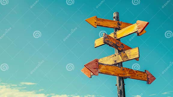 A Signpost with Multiple Arrows Pointing in Different Directions ...