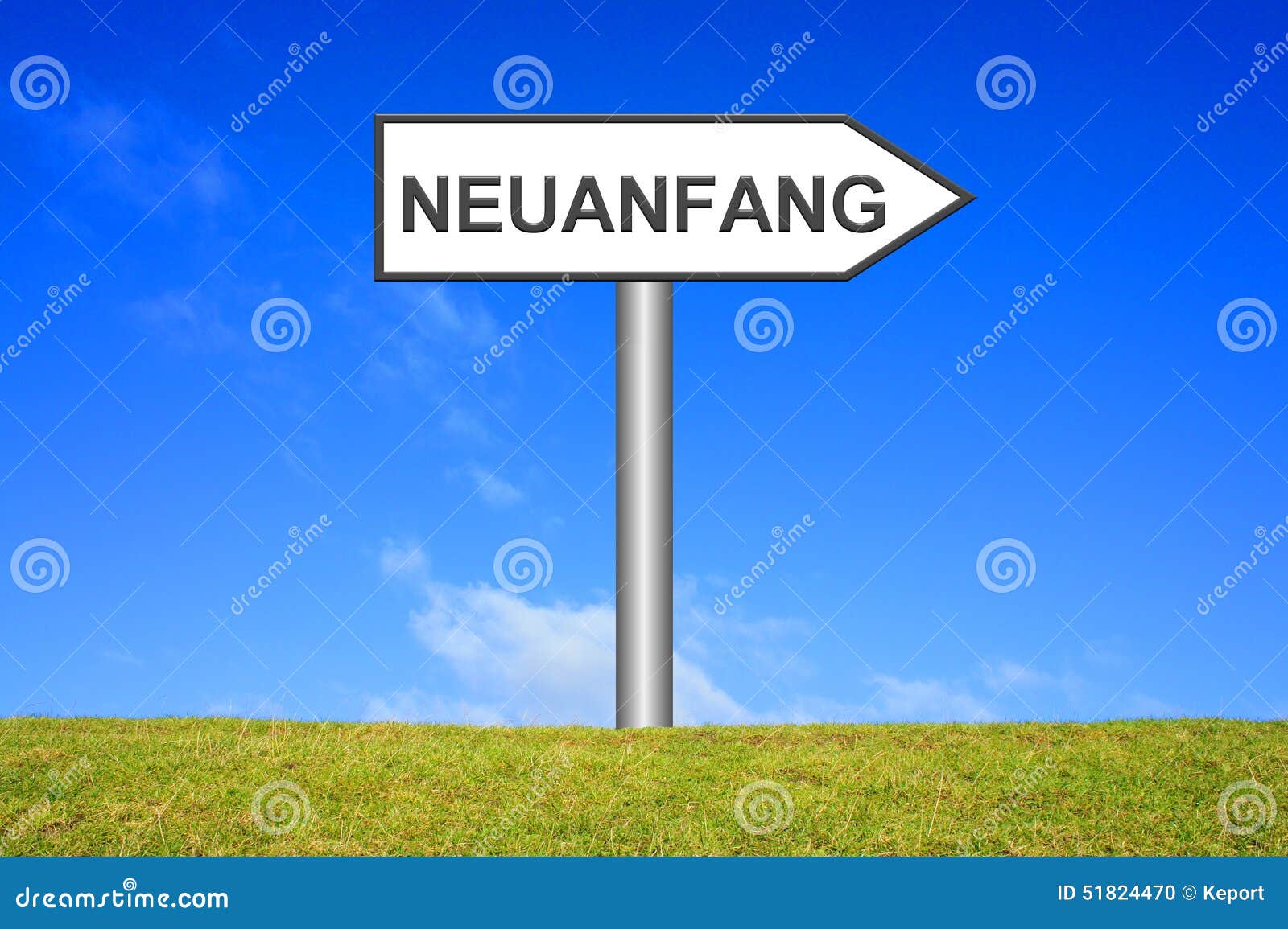 Signpost - New Beginning stock photo. Image of goals - 51824470