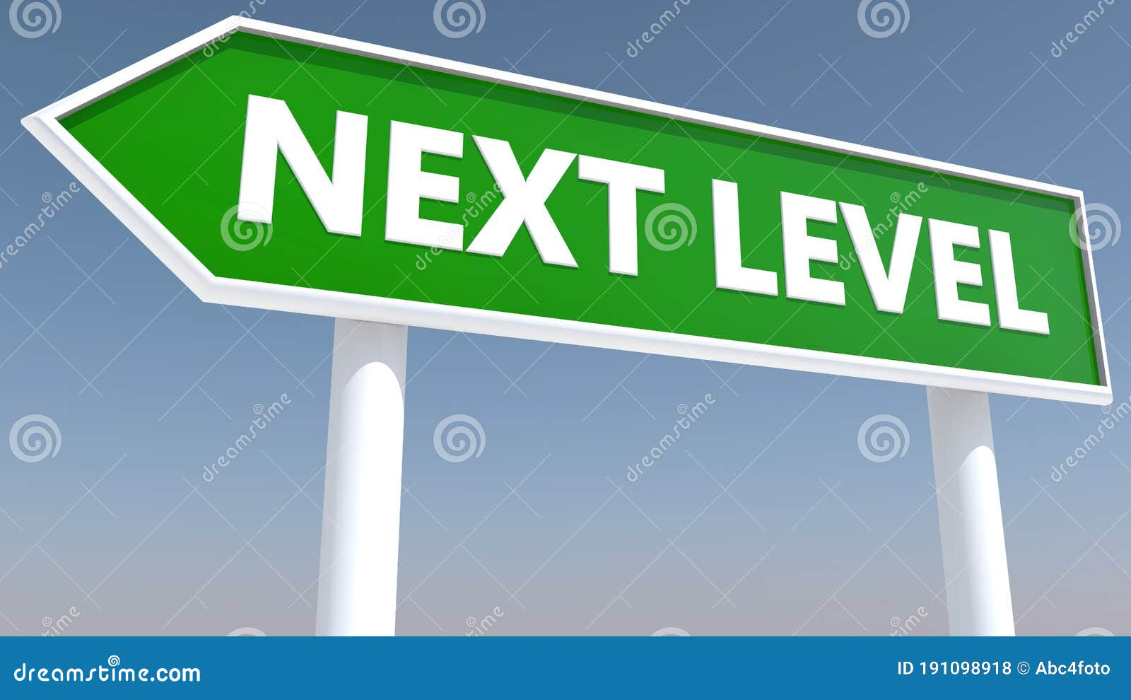 Signpost with Next Level Concept Stock Illustration - Illustration of ...