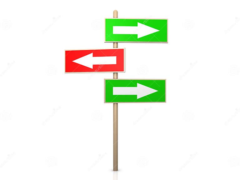 Signpost - Right way stock illustration. Illustration of forward - 16843729