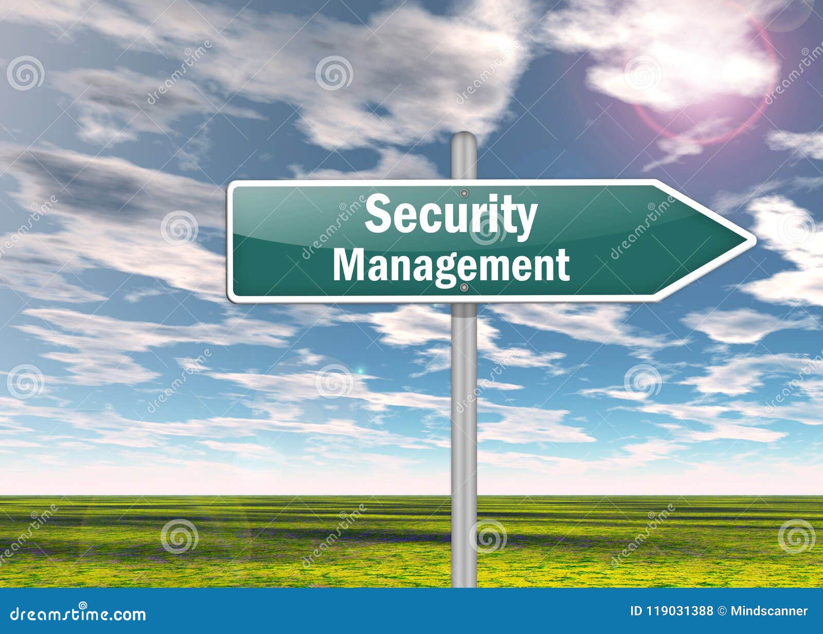 Signpost Security Management Stock Illustration - Illustration of ...