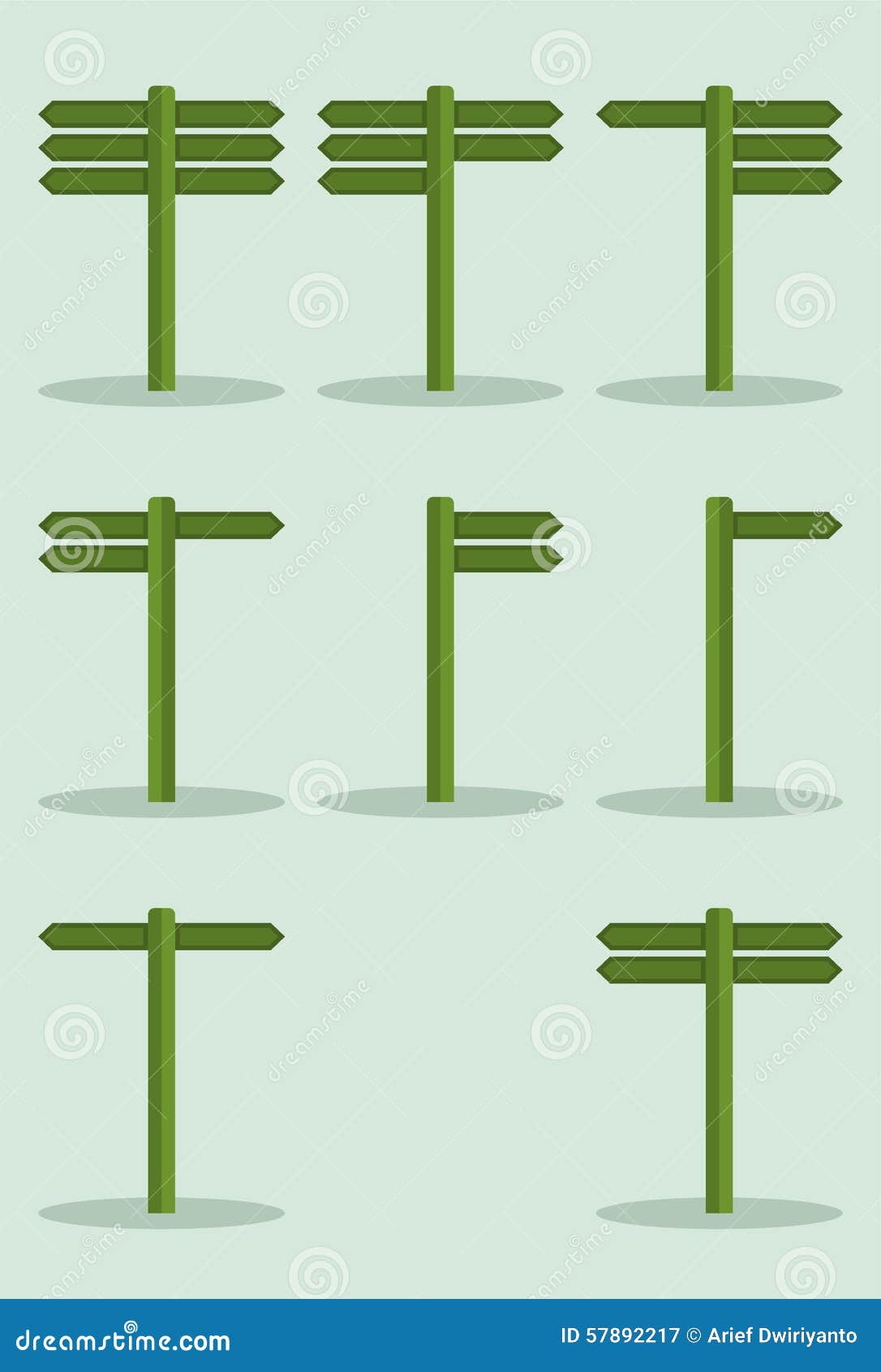 Signpost set stock vector. Illustration of symbol, signpost - 57892217