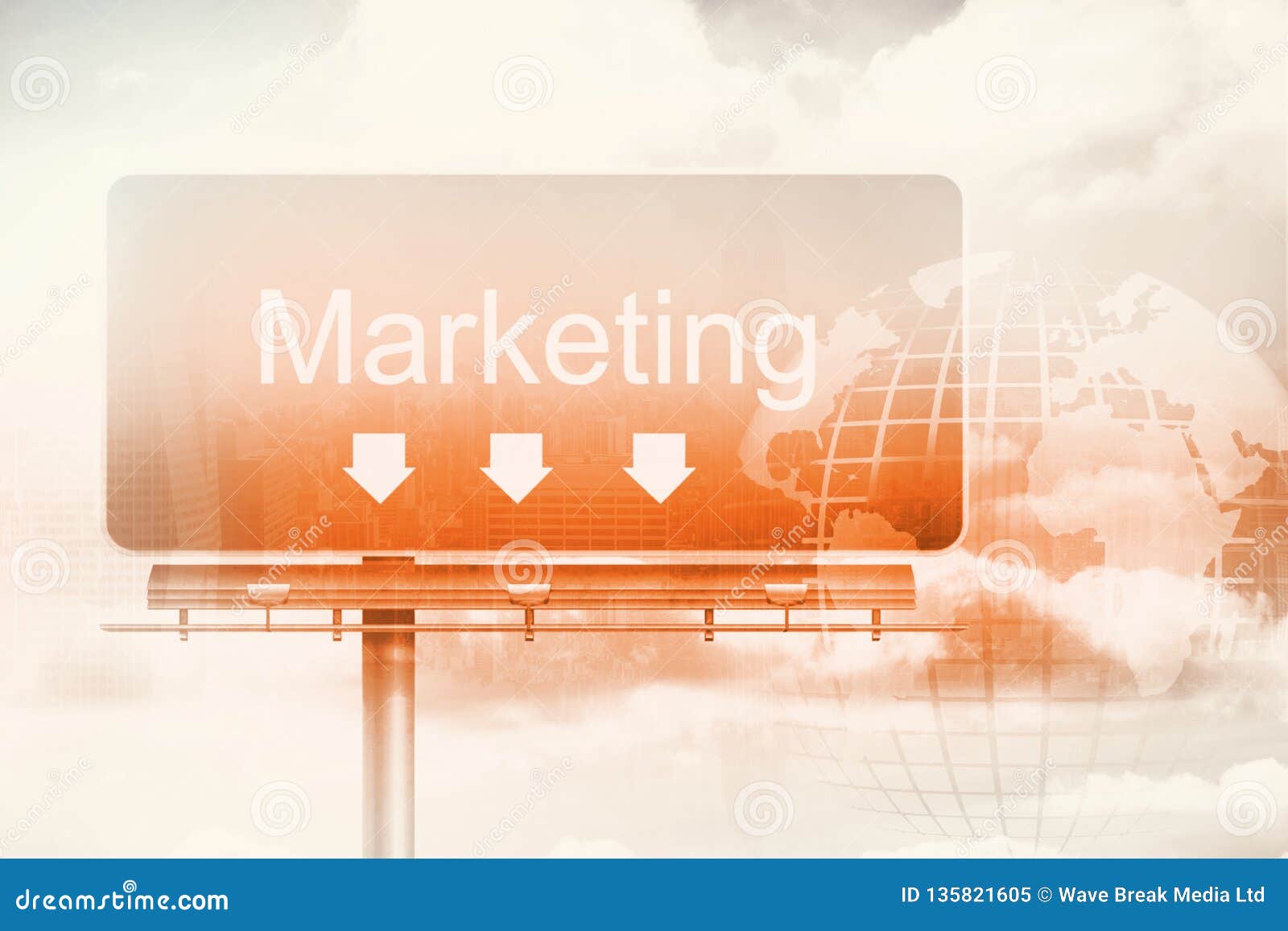 Signpost Showing Marketing Direction Stock Image - Image of infograph ...