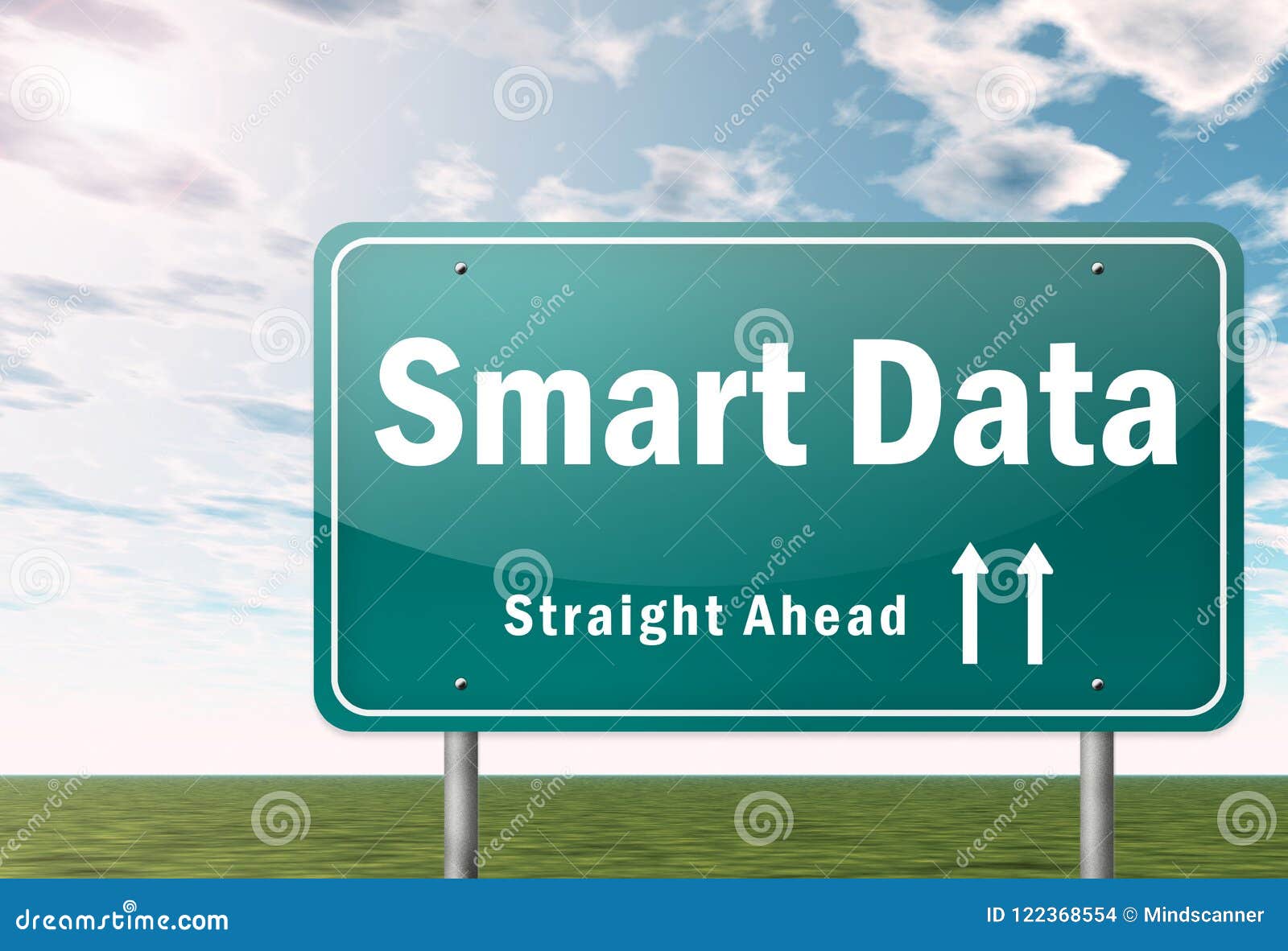 Signpost Smart Data stock illustration. Illustration of graphic - 122368554