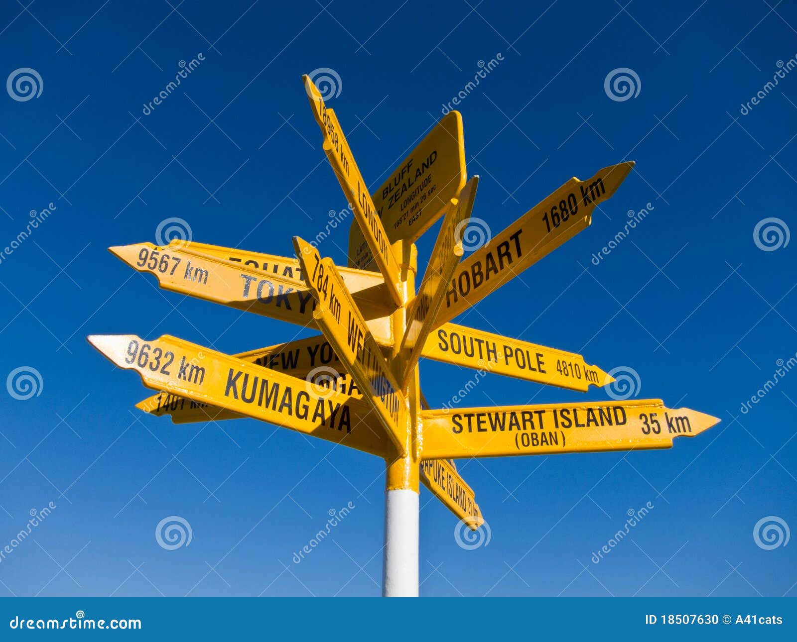 Signpost in Sterling Point Bluff Stock Photo - Image of global, point ...