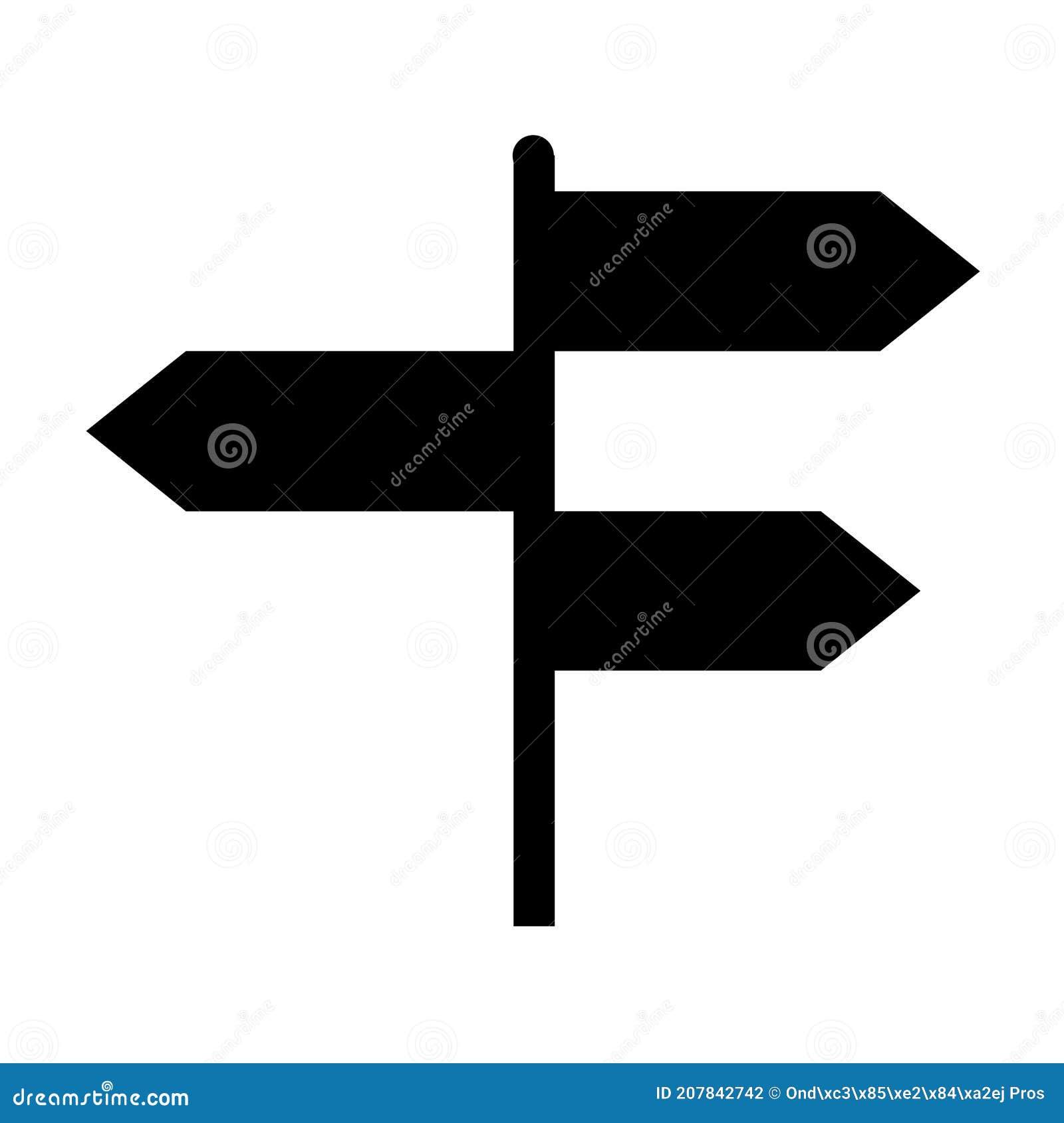 Set Of Signpost Street Vector Illustration, Collection Of Road Arrow ...