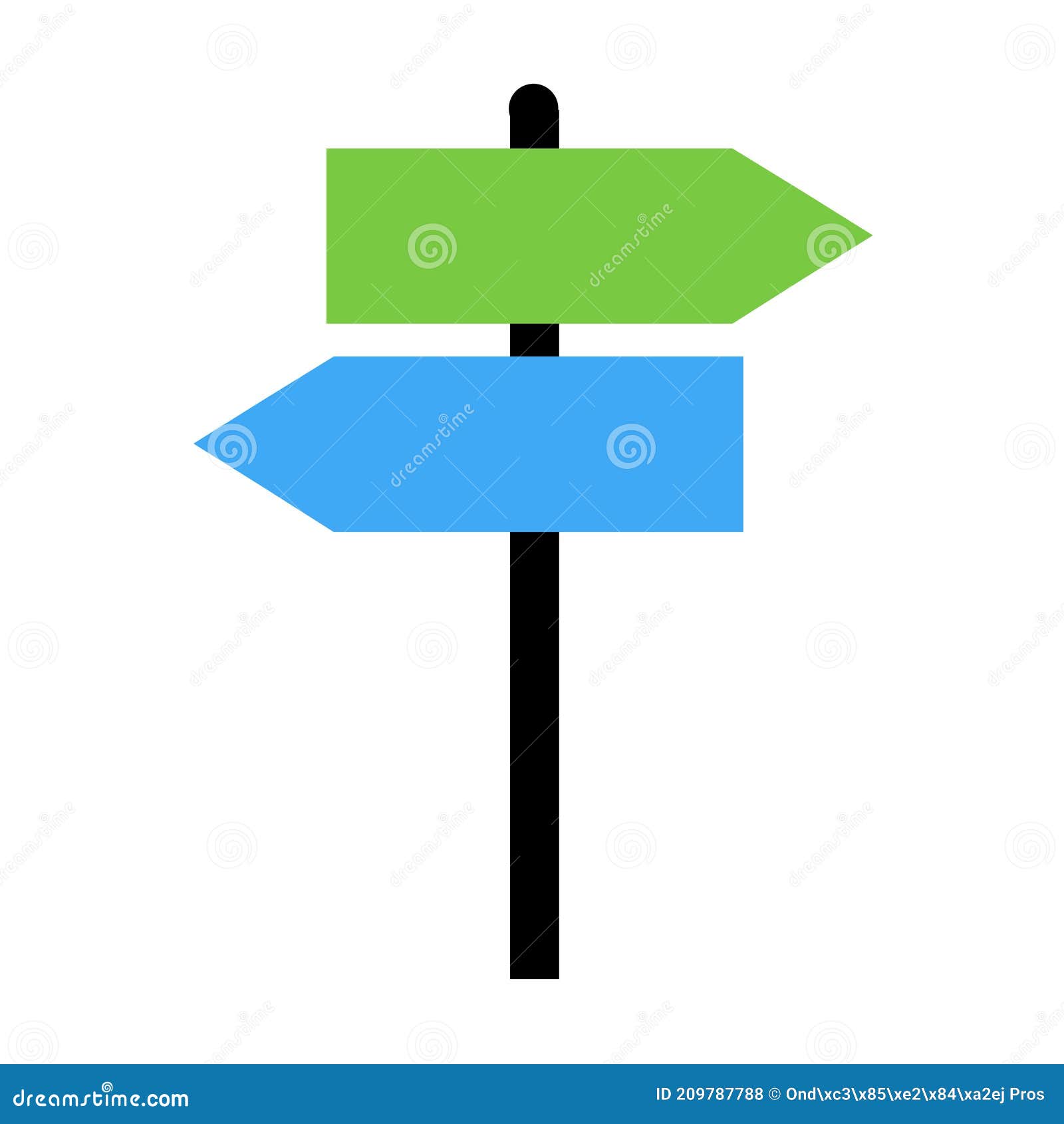 Set Of Signpost Street Vector Illustration, Collection Of Road Arrow ...