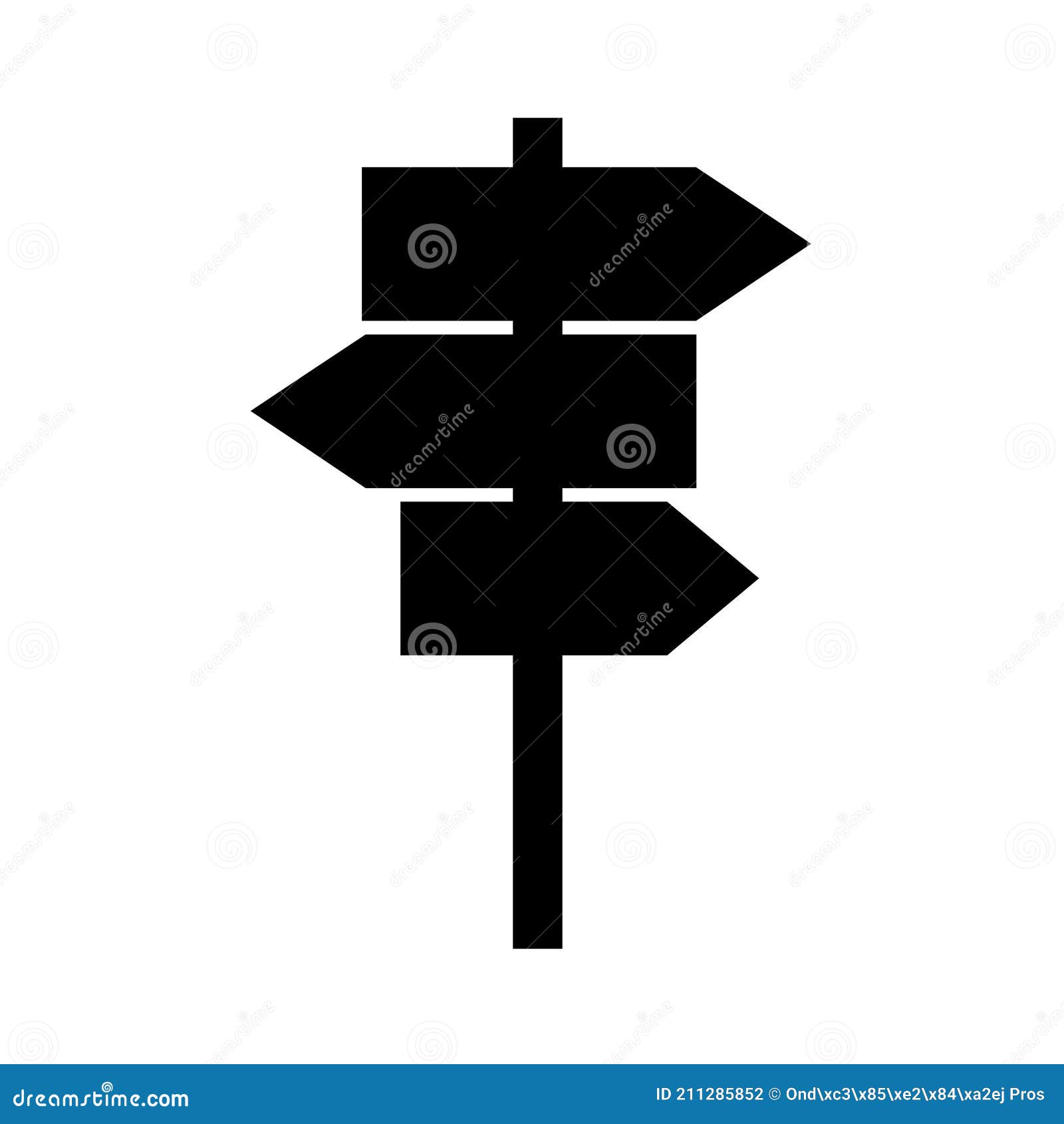 Set Of Signpost Street Vector Illustration, Collection Of Road Arrow ...