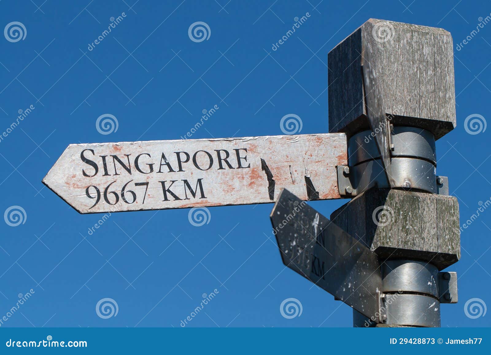 Signpost to Singapore stock image. Image of sign, continent - 29428873