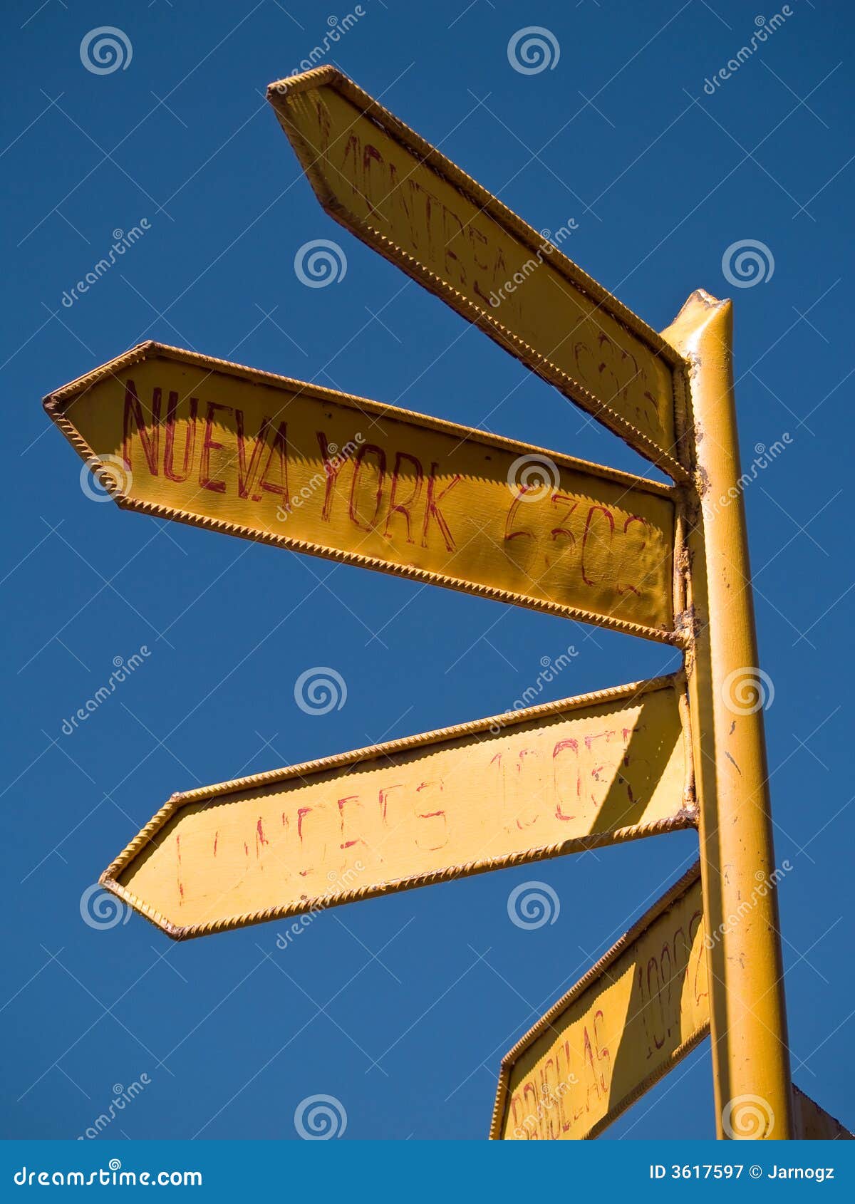 Signpost to the world stock image. Image of indicator - 3617597