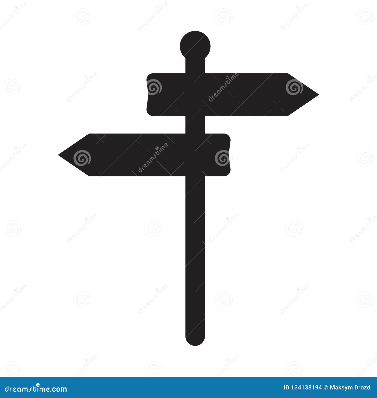 Signpost vector icon stock vector. Illustration of choice - 134138194