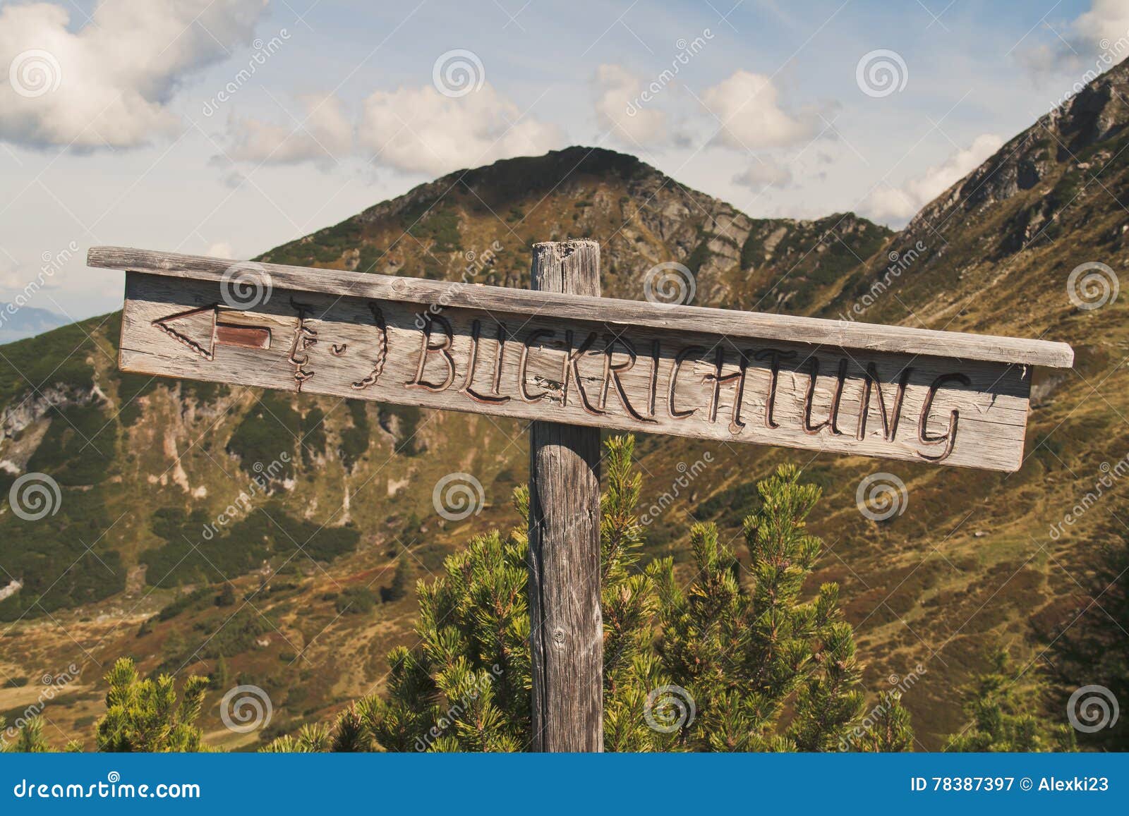 Signpost stock image. Image of sign, alpine, mountain - 78387397