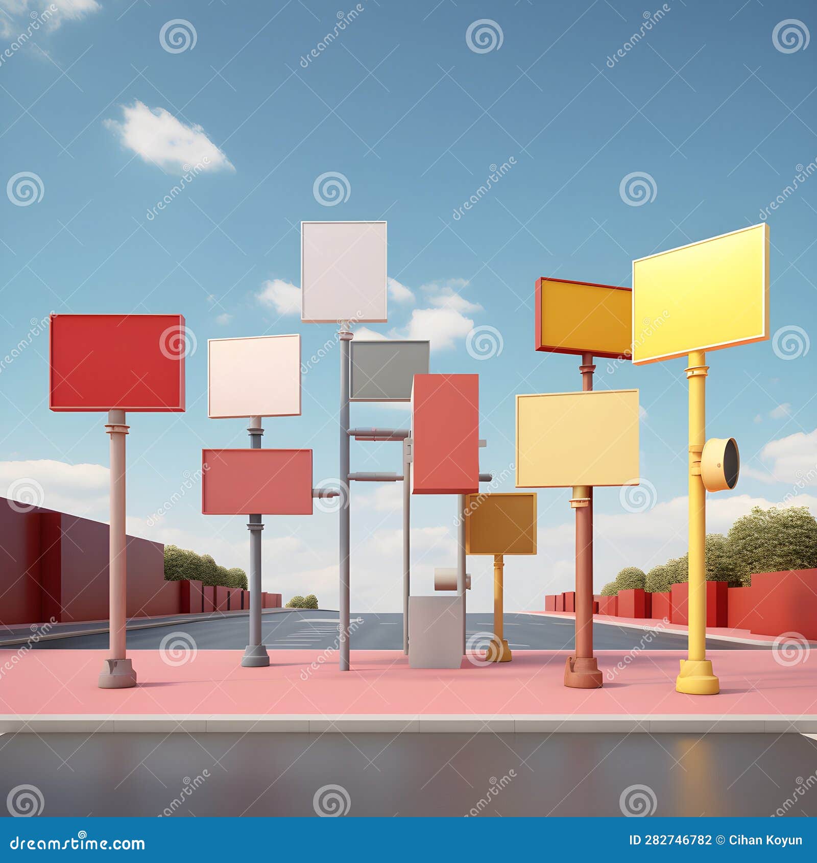 Signposts Aiding Drivers with Accurate Directions Stock Illustration ...