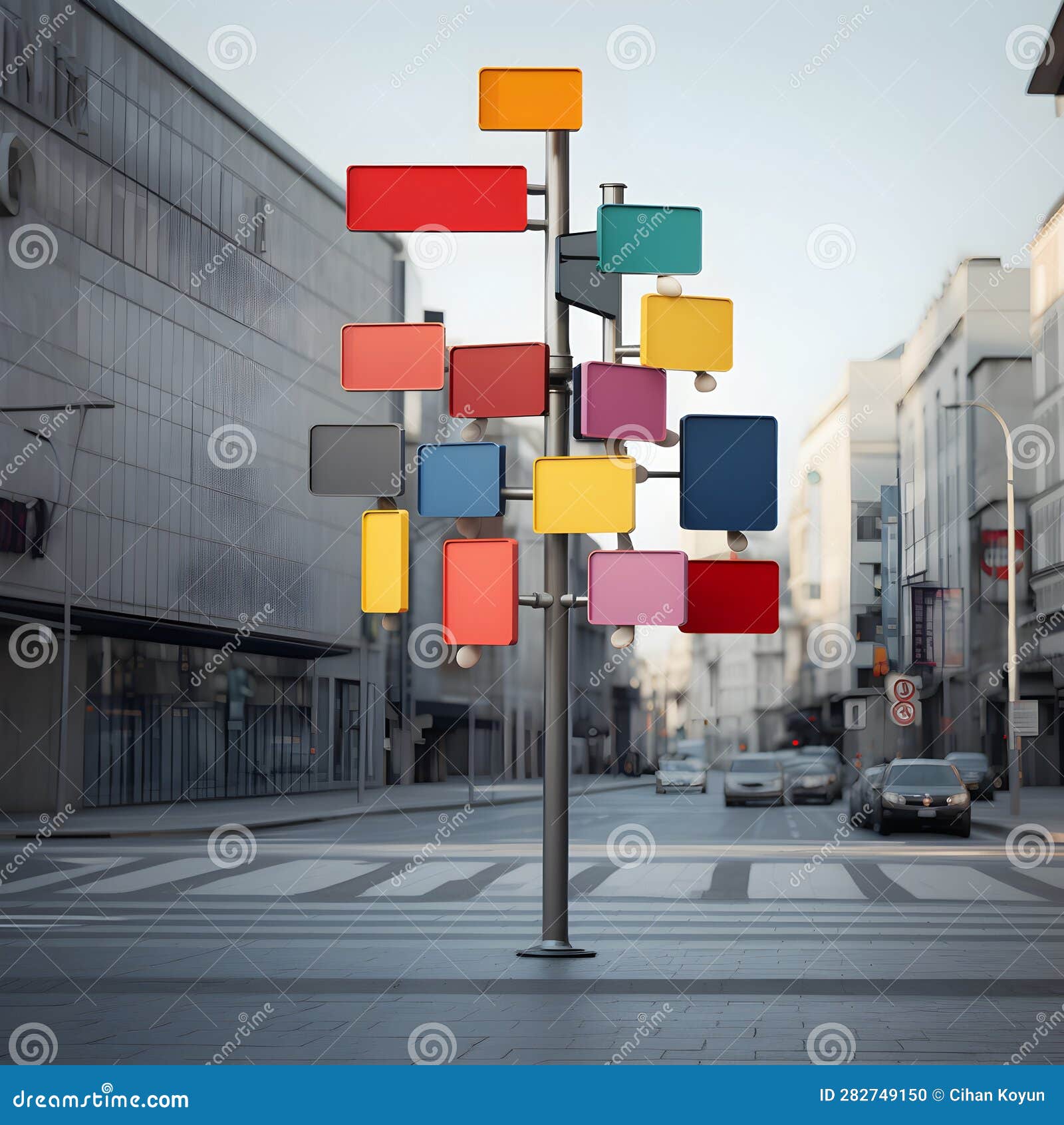 Signposts Aiding Drivers with Precise Directions Stock Illustration ...