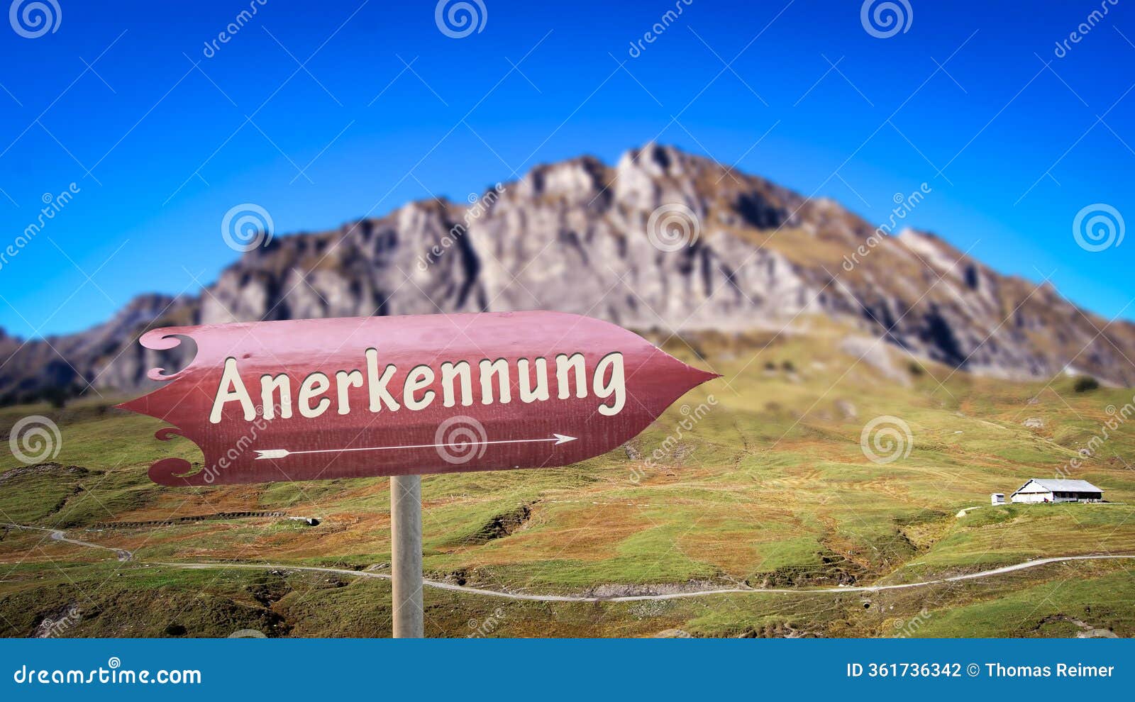 Signposts the Direct Way To the Acknowledgment Stock Illustration ...