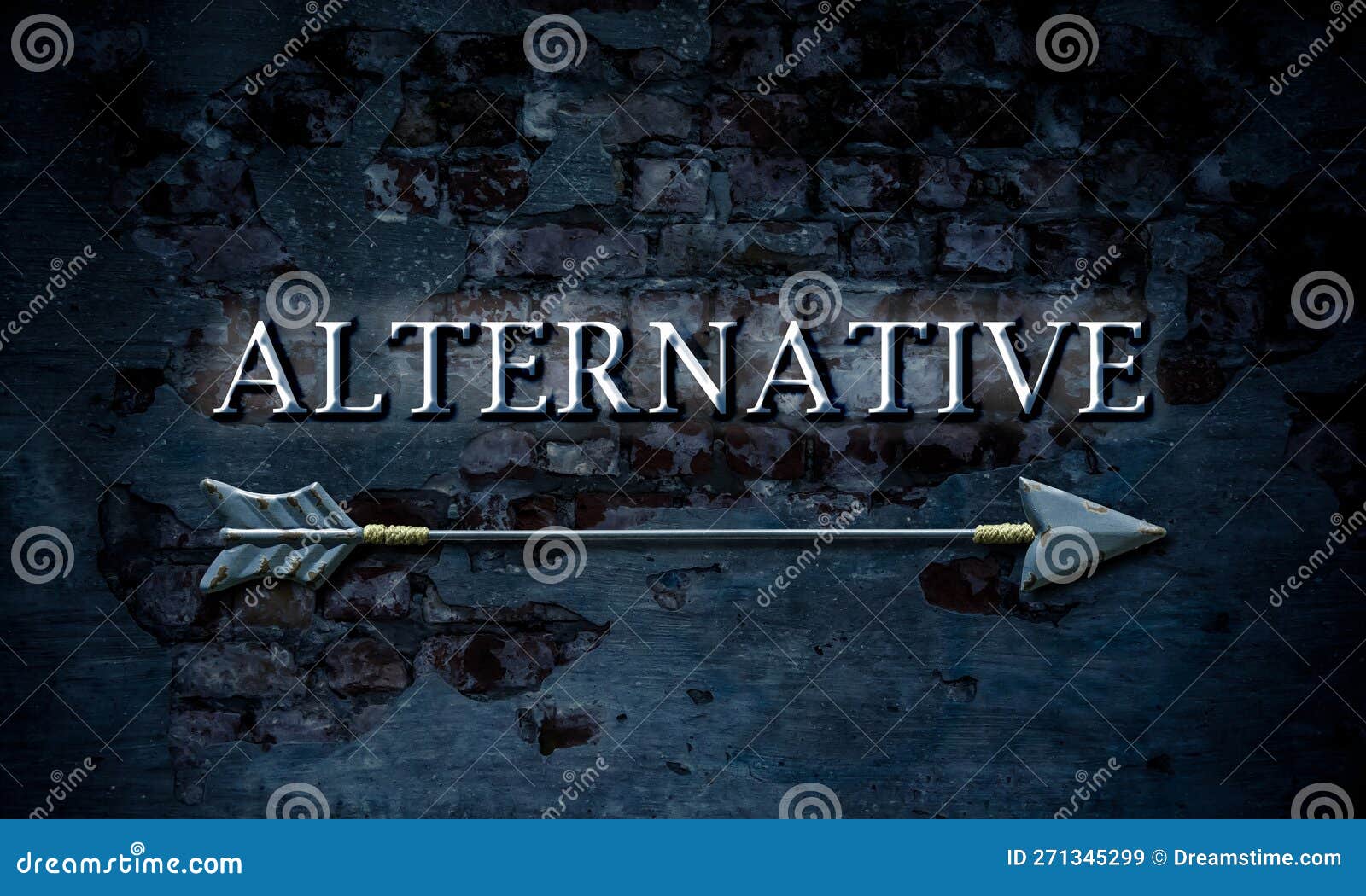 Signposts the Direct Way To the Alternative Stock Image - Image of ...