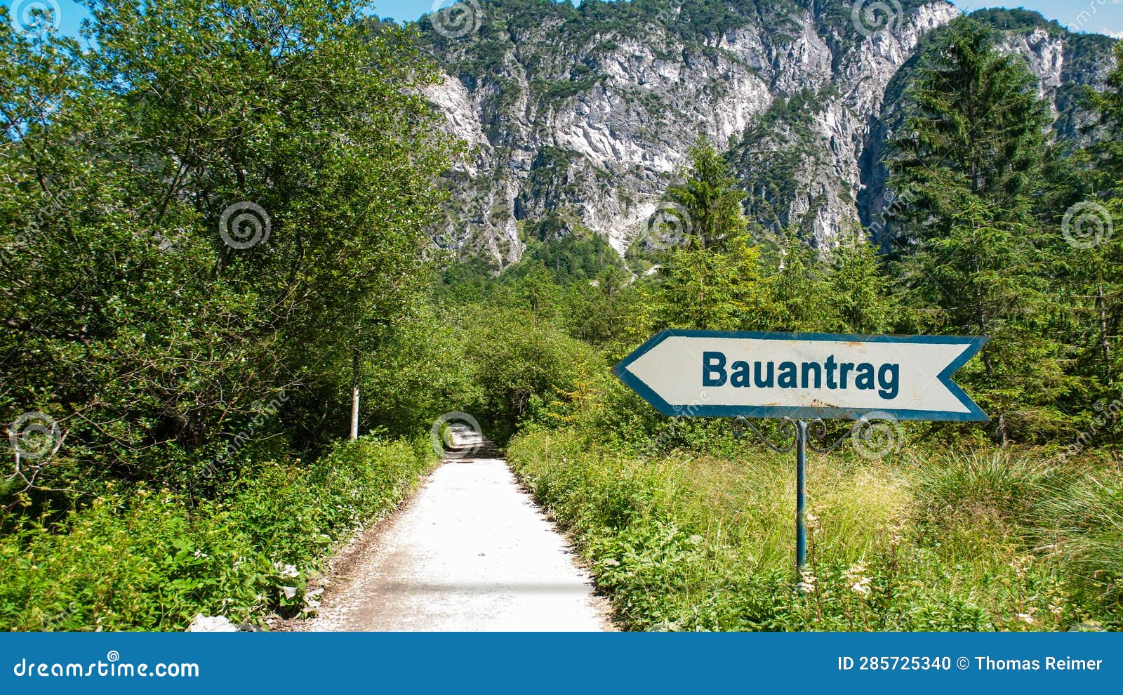 Signposts the Direct Way To Building Request Stock Photo - Image of ...