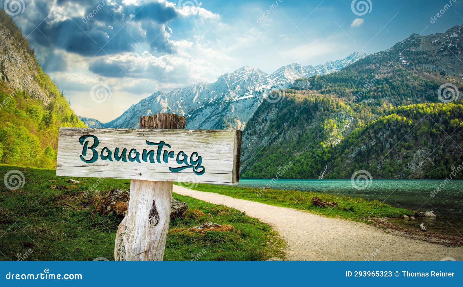 Signposts the Direct Way To Building Request Stock Image - Image of ...