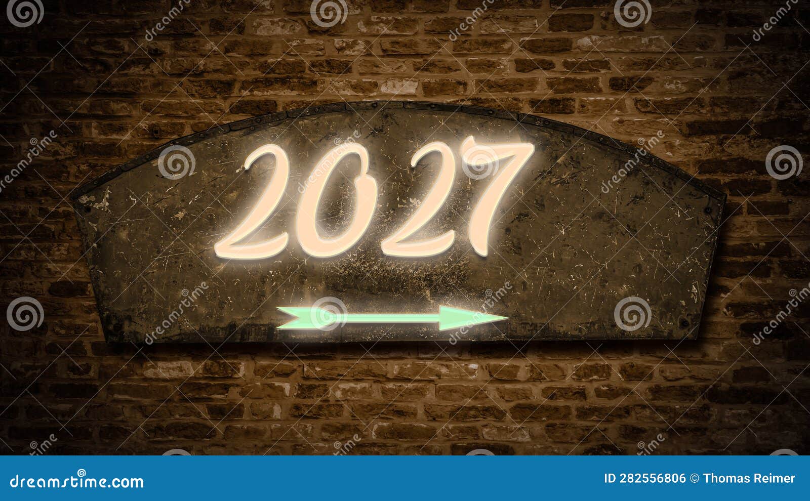 Signposts the Direct Way To 2027 Stock Photo - Image of expectations ...