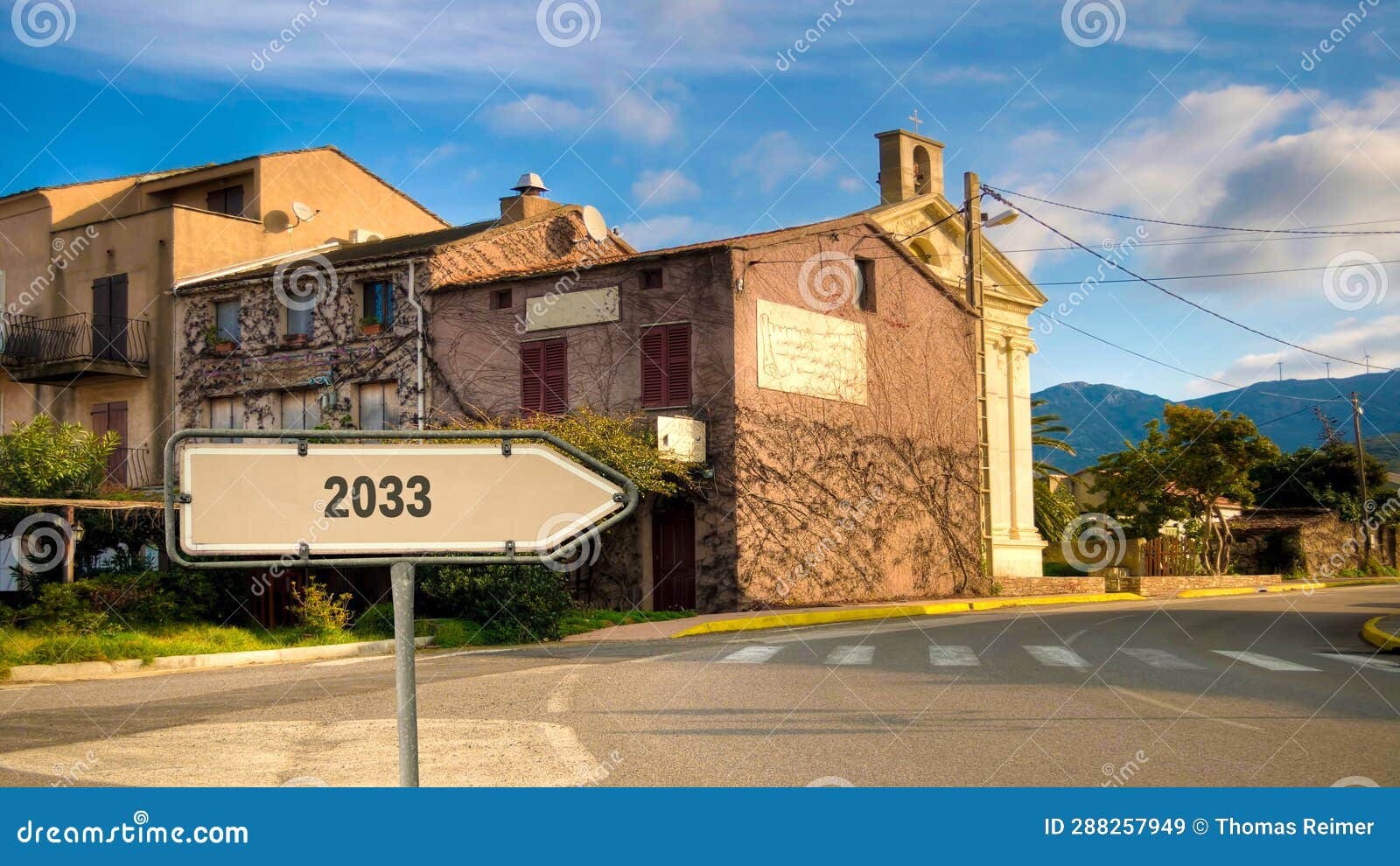 Signposts the Direct Way To 2033 Stock Image - Image of aspiration ...