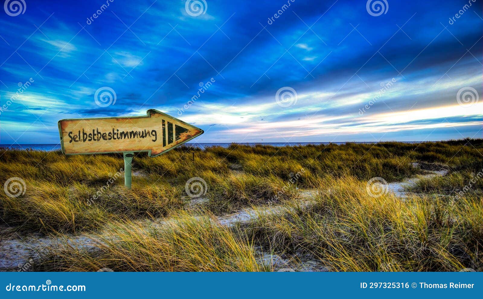 Signposts the Direct Way To Self-determination Stock Photo - Image of ...