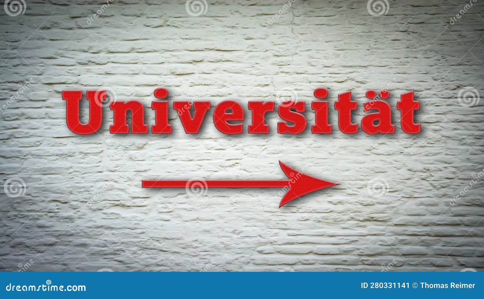Signposts the Direct Way To University Stock Image - Image of entrance ...