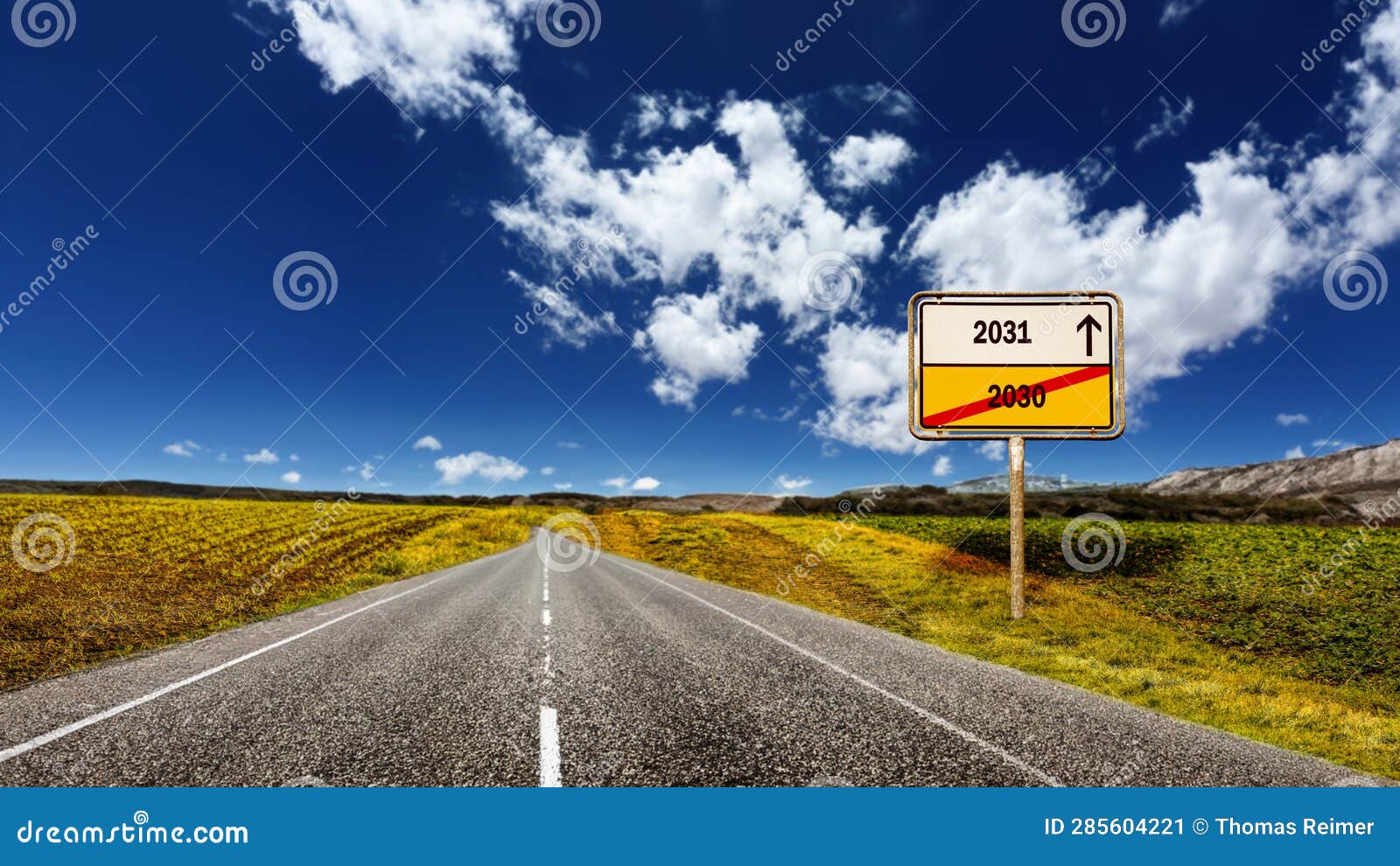 Signposts the Direct Way To 2031 Versus 2030 Stock Image - Image of ...