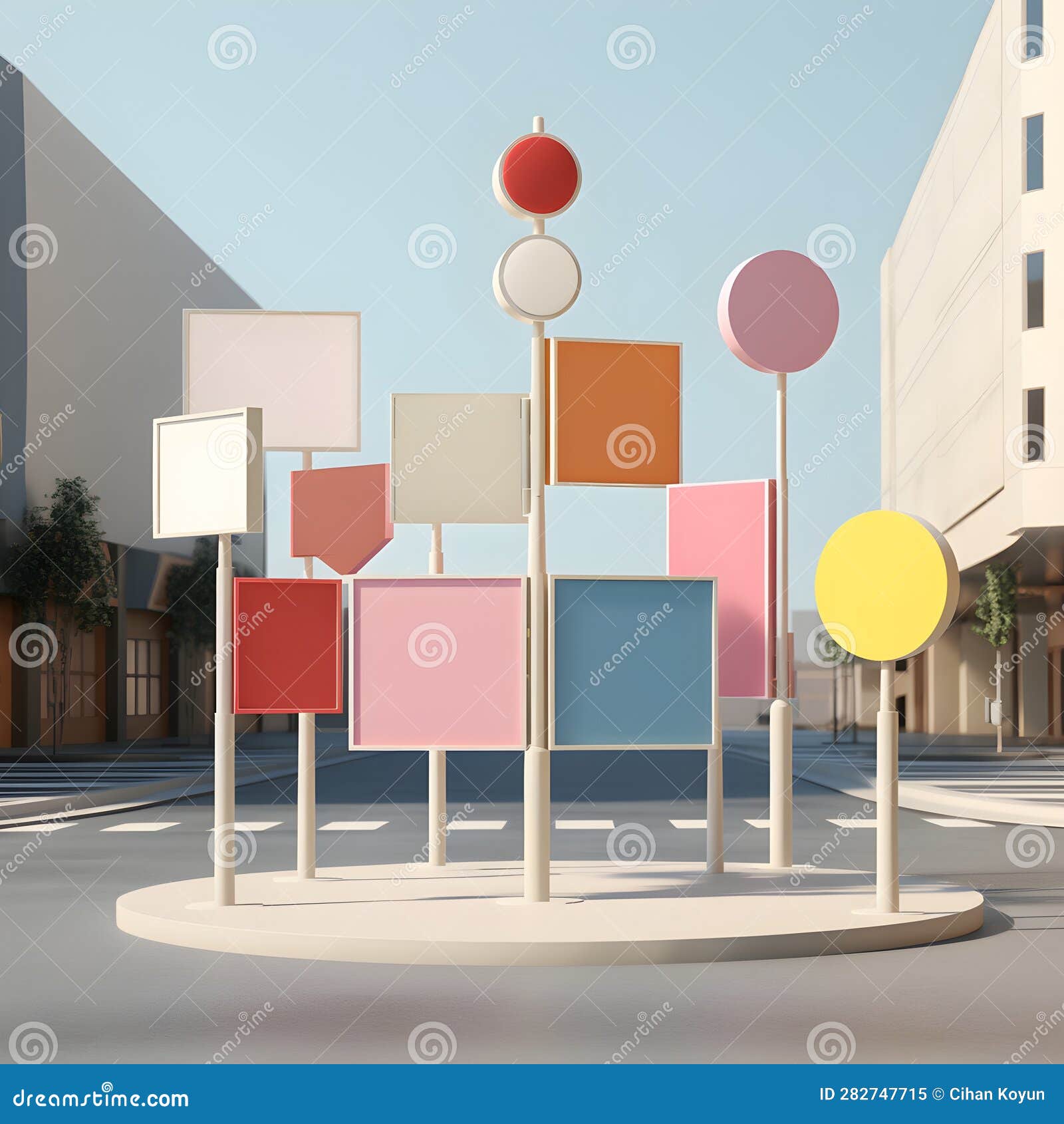 Signposts Indicating Directions at Key Intersections Stock Illustration ...