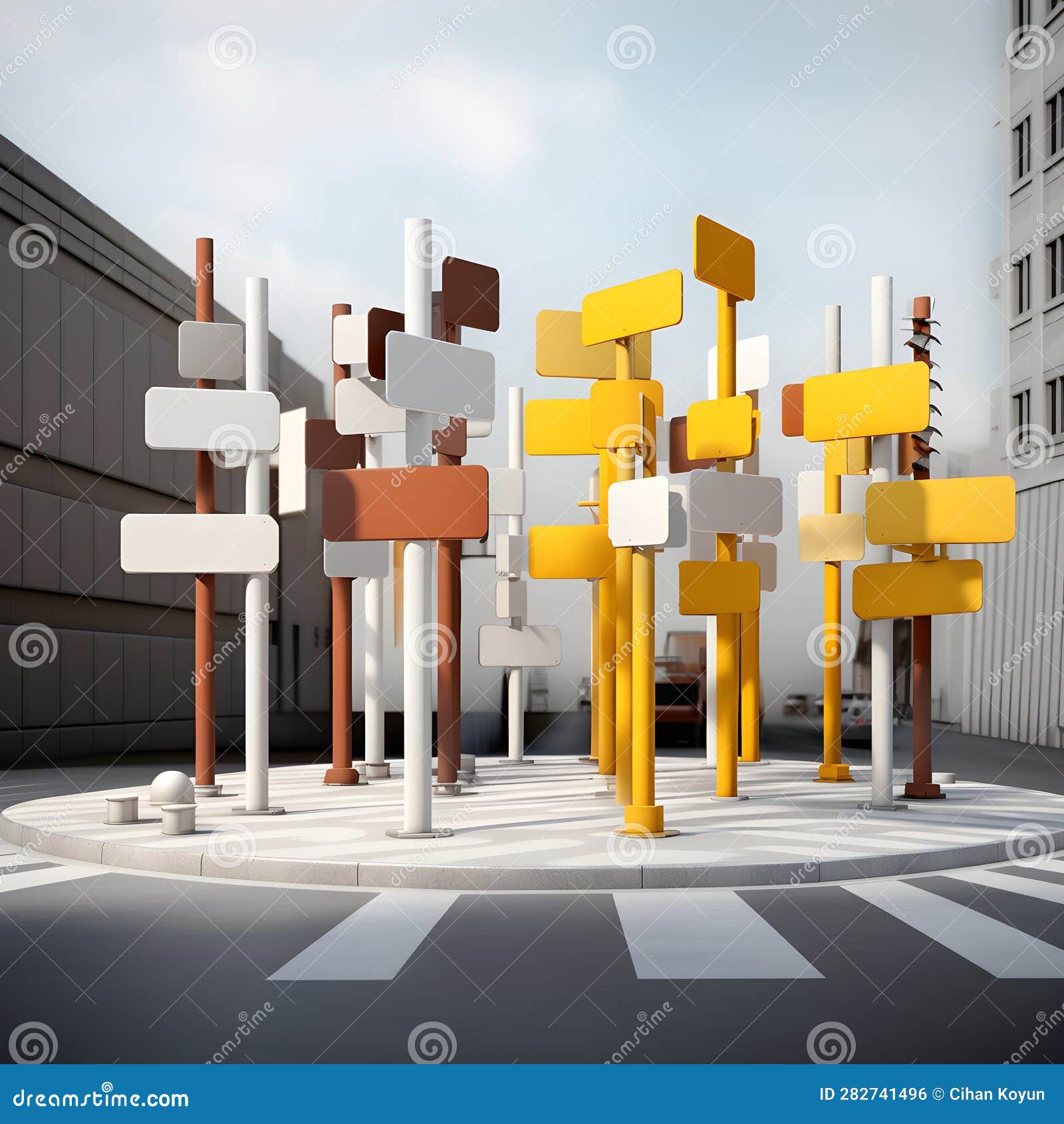 Signposts Indicating Directions at Major Intersections Stock ...