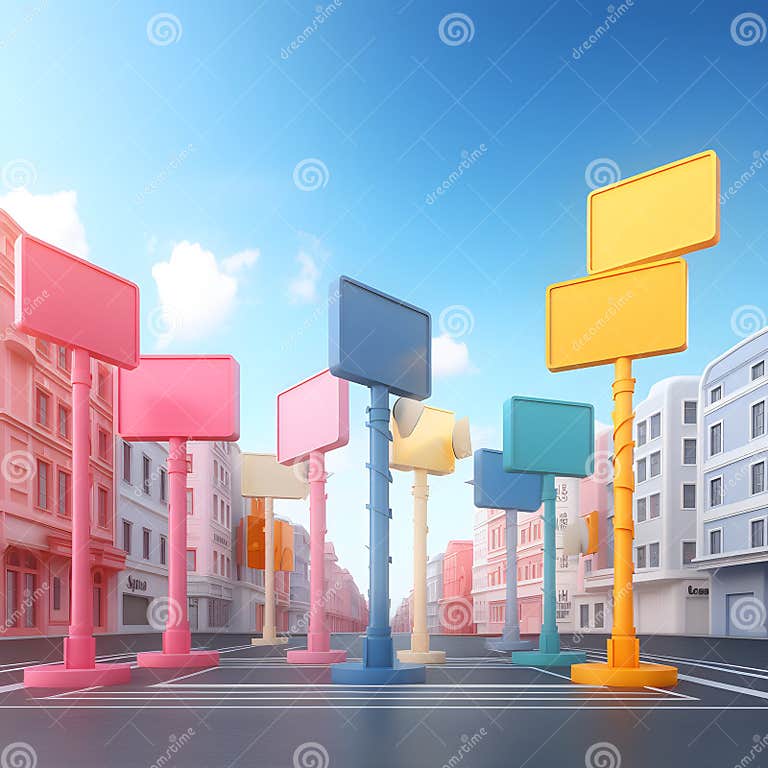Signposts Indicating Directions at Major Intersections Stock Image ...