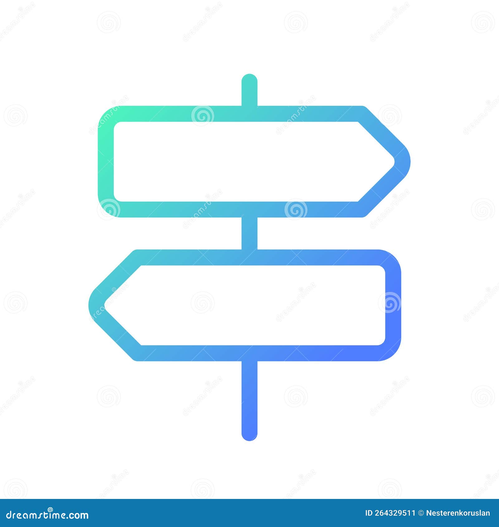 Signposts Pointing in Different Directions Pixel Perfect Gradient Linear Ui Icon Stock ...