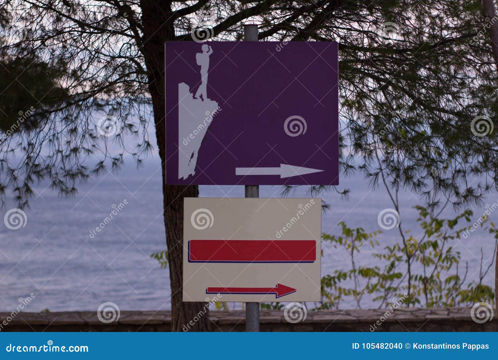 Signs with Arrows that Show Destination with Empty Copy Space Stock ...