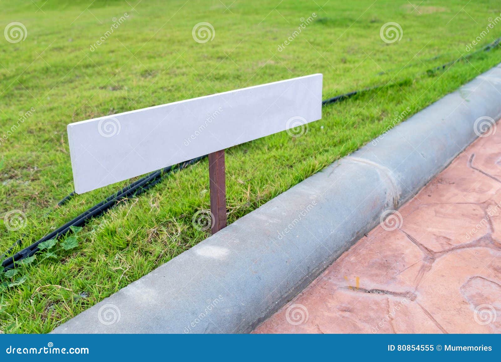 Signs Blank Side Grass Field Stock Image - Image of grass, color: 80854555