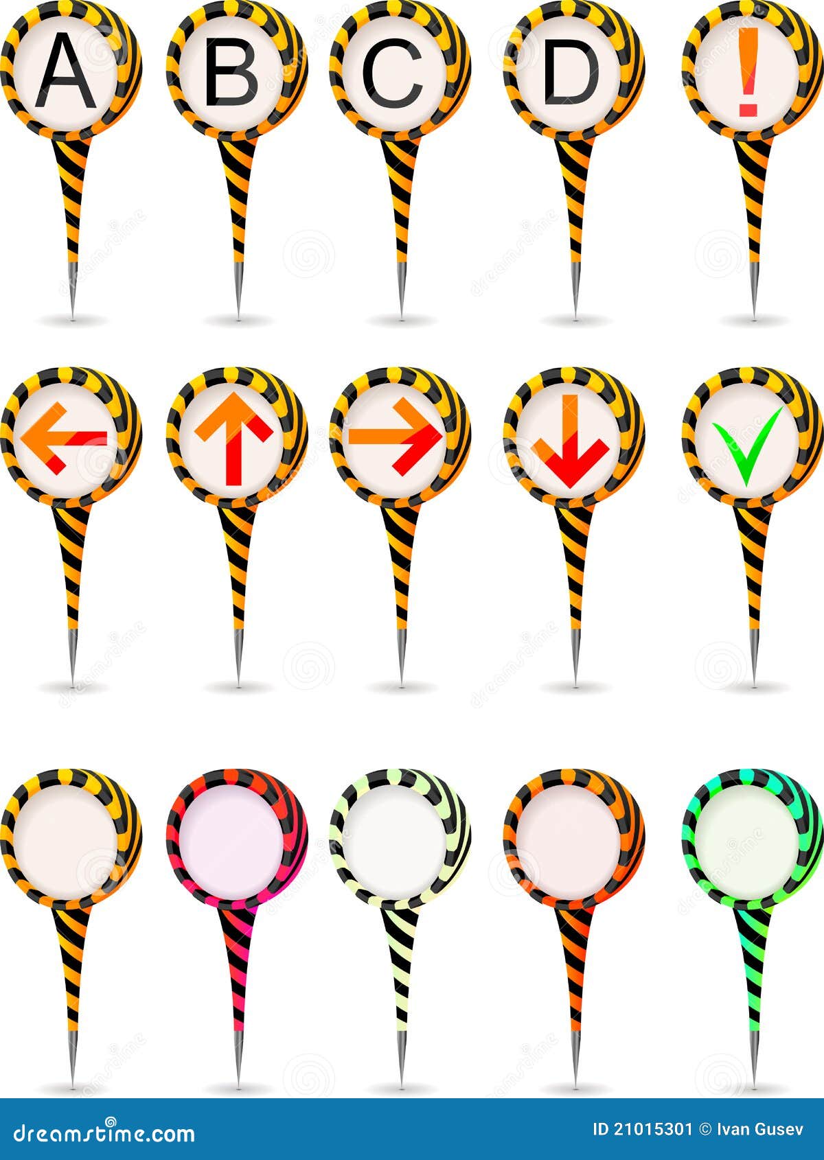 Signs on a designation stock vector. Illustration of cartographical ...