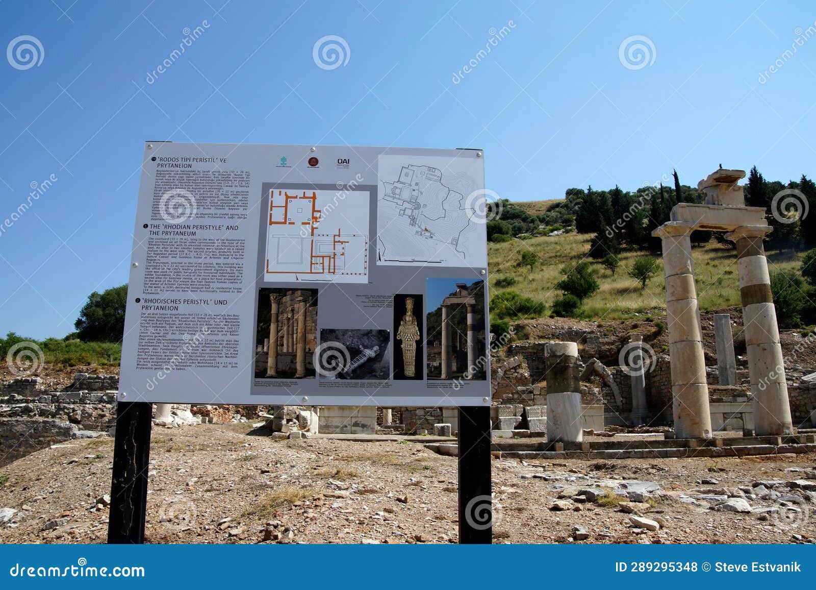 Signs with Diagrams of the Anacient Ruins Editorial Stock Photo - Image ...