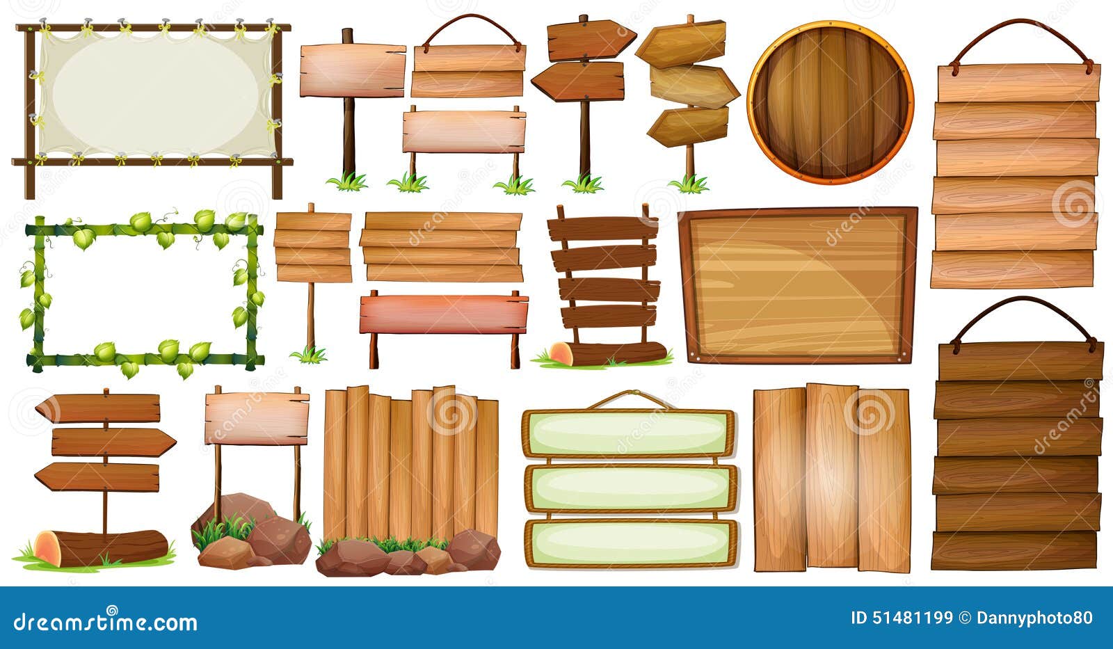 Signs stock vector. Illustration of board, border, vine - 51481199