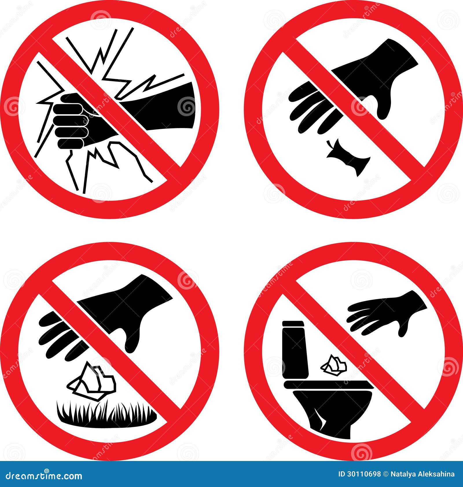 Forbidding Vector Signs stock vector. Illustration of glass - 30110698