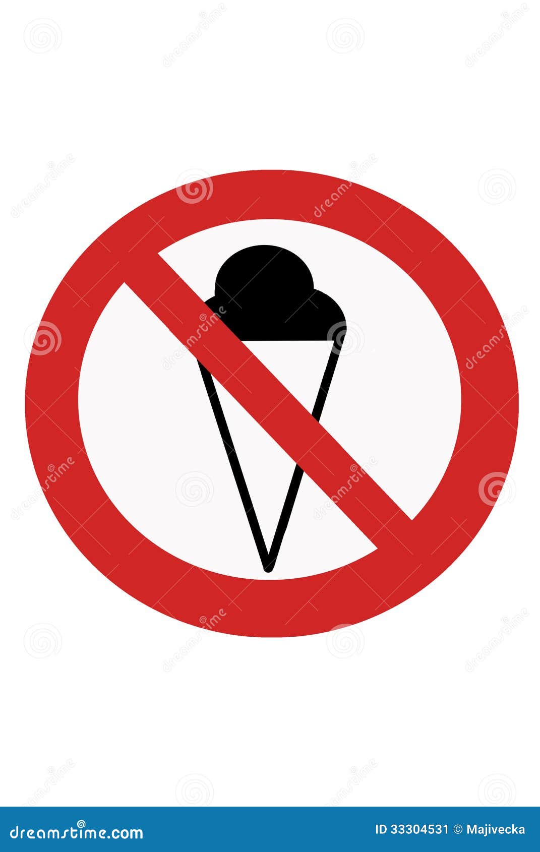 Signs entry ban ice cream. stock illustration. Illustration of warning ...