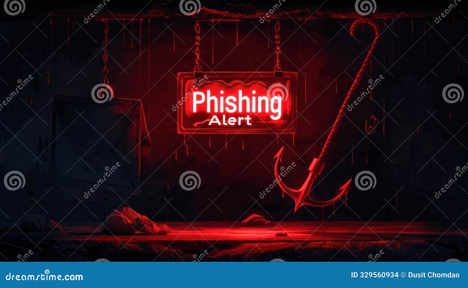 A Signs Featuring a Large Hook Piercing through, with the Words ...