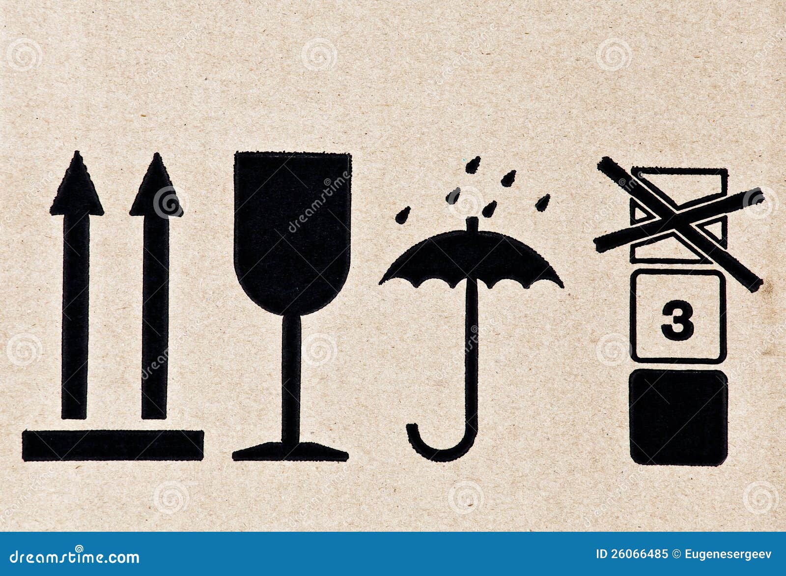 Signs on a Flat Brown Cardboard Stock Image - Image of icon, design ...