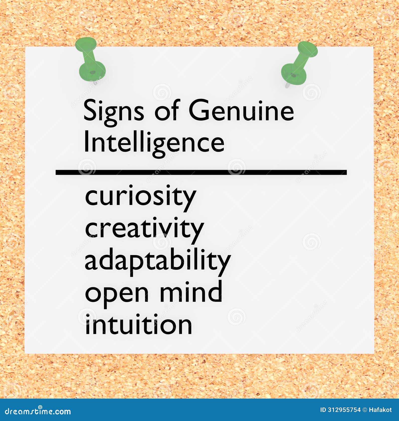 Signs of Genuine Intelligence Concept Stock Illustration - Illustration ...