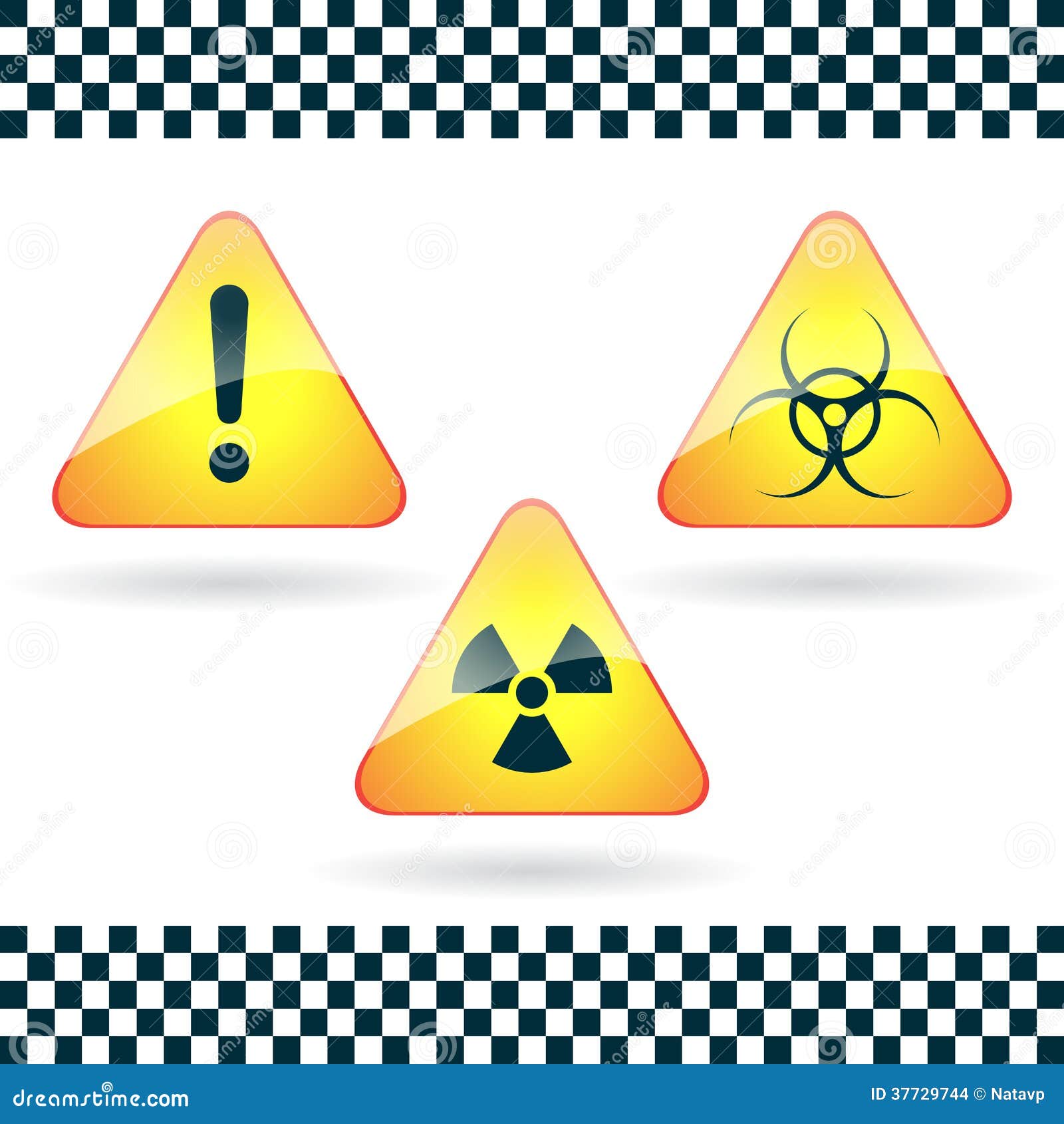 Signs-hazard, Biohazard, Radioactive Danger. Stock Vector ...