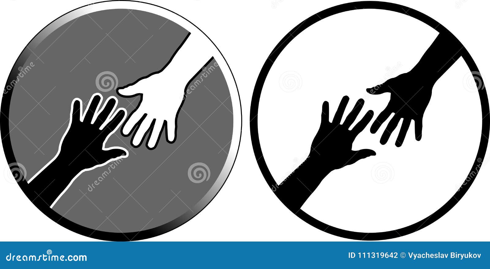 Signs of help stock vector. Illustration of human, silhouette - 111319642