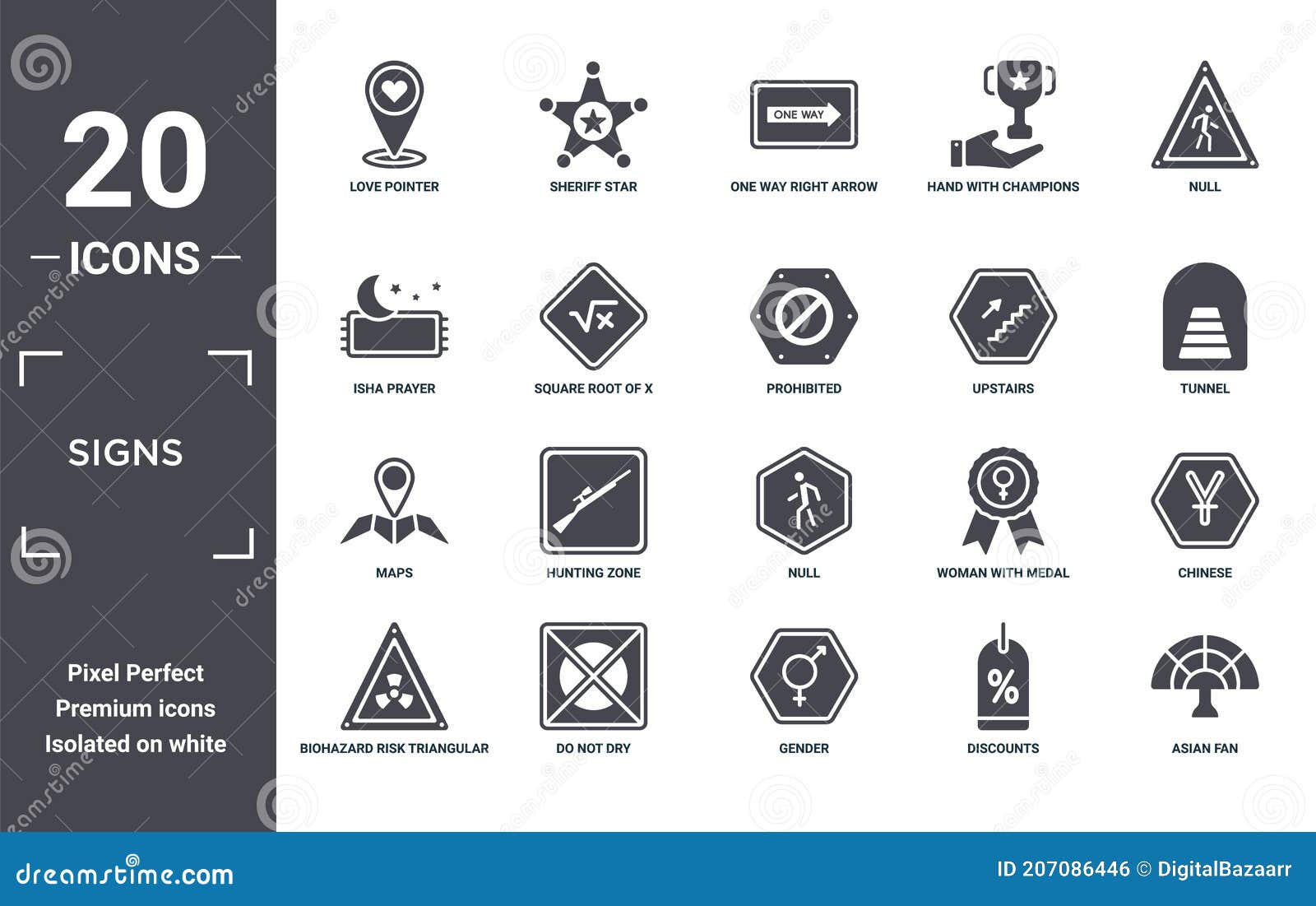 Null Traffic Signs Floating In Space Royalty-Free Cartoon ...