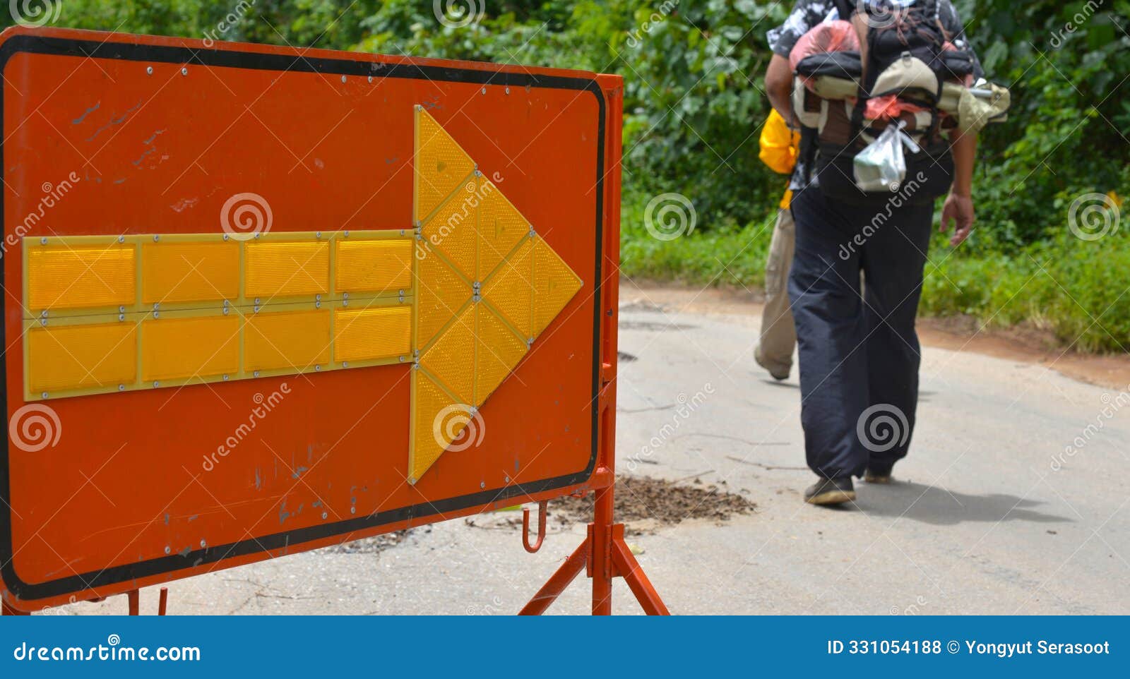 Signs Indicating Arrows Suggest Walking Routes Stock Photo - Image of ...