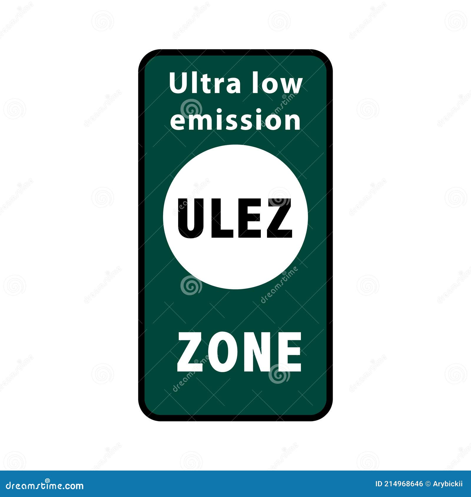Signs Indicating Ultra Low Emission Zone Stock Vector - Illustration of ...