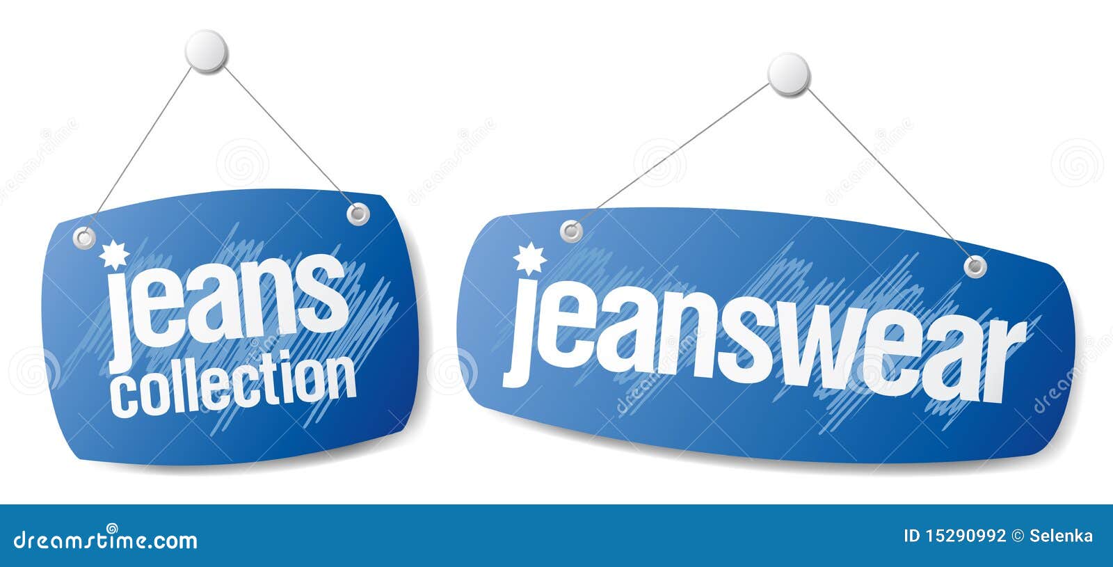 Signs for jeans collection stock vector. Illustration of consumer ...