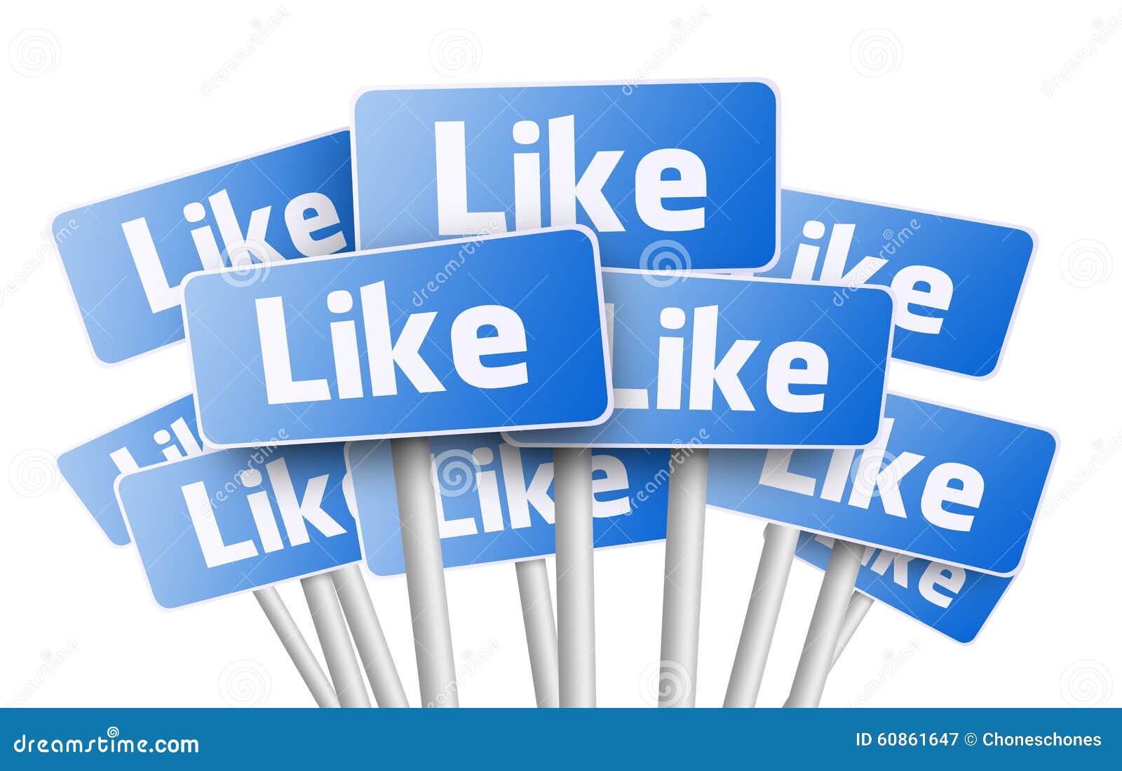Signs with Like text stock illustration. Illustration of customer ...