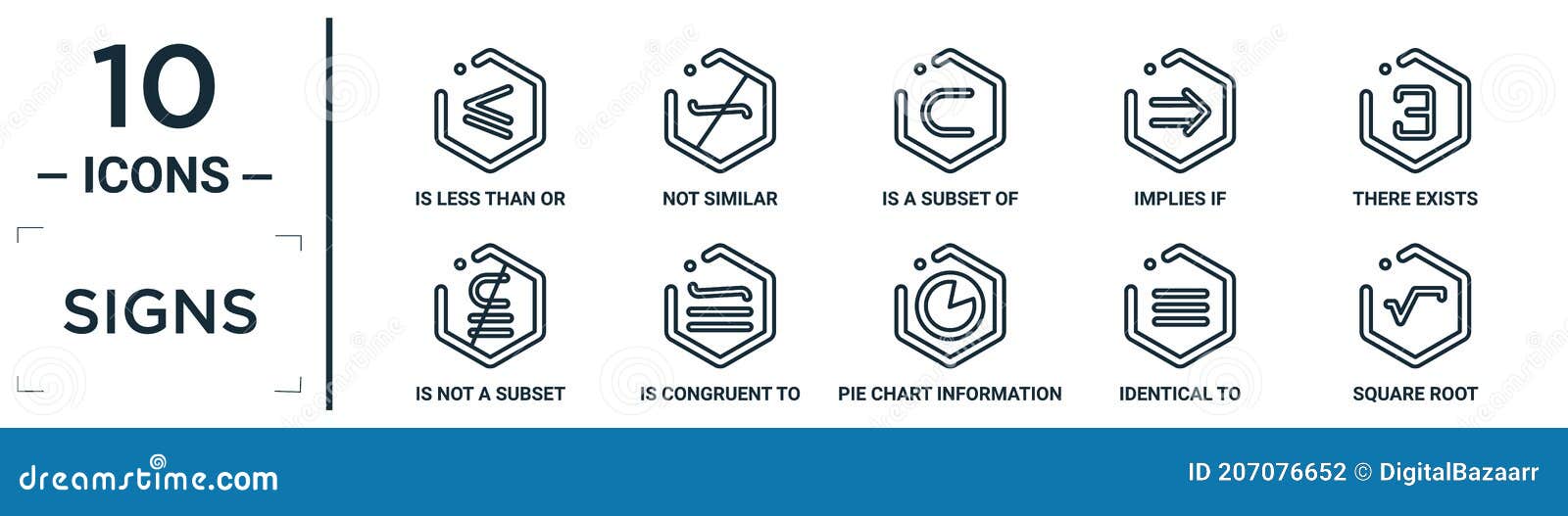 Congruent Icon Of 3 Types Color, Black And White, Outline. Isolated ...