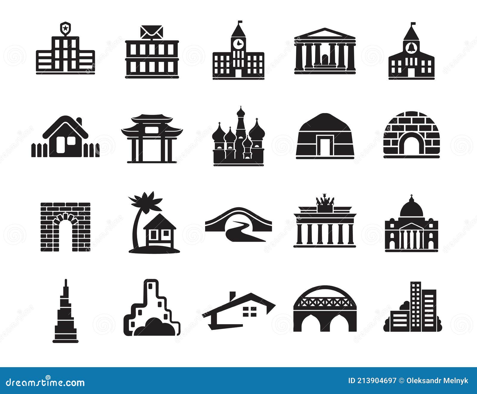 Signs Logo Illustration. Urban Infrastructure Vector Icons Set, Modern ...